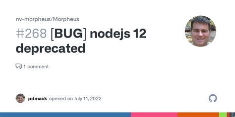 Bug Nodejs Deprecated Issue Nv Morpheus Morpheus Github