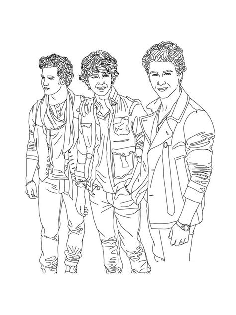 Jonas Brothers Coloring Page