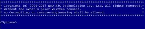 Support 01 Cli Configuration H3c