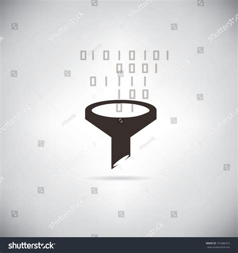 Big Data Concept Data Filter Funnel Stock Vector Royalty Free 191686316 Shutterstock