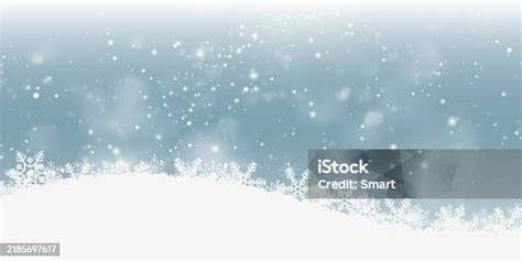 겨울과 크리스마스 배경 와 눈송이 와 눈 와 인사말 카드에 대 한 크리스마스 배경입니다 새해와 크리스마스 인사말 카드 벡터 일러스트 레이 션 0명에 대한 스톡 벡터 아트 및