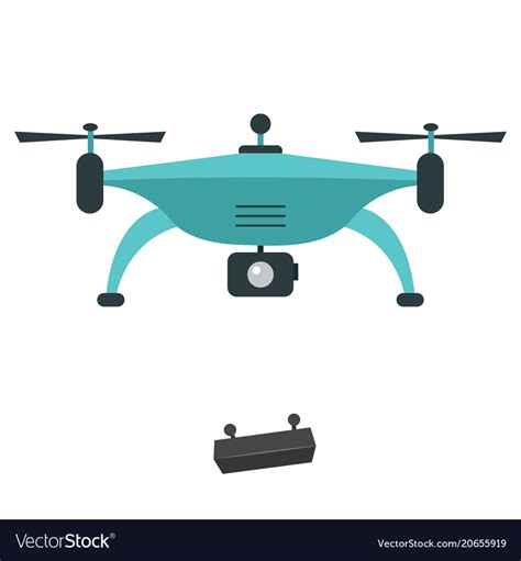 Flat Drone Royalty Free Vector Image Vectorstock