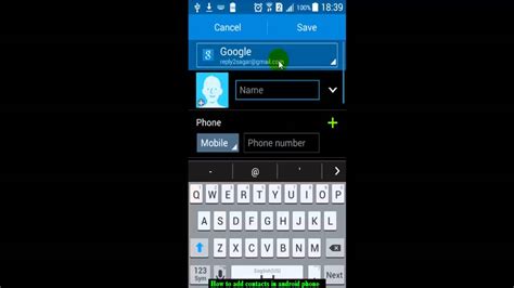how to add contacts in android phone youtube