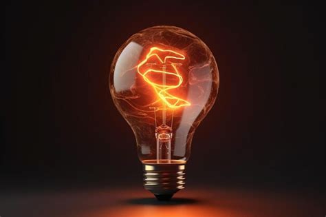 Premium Photo Realistic Light Bulb With Electricity