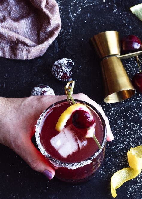 Black Cherry Whiskey Sour Cocktail The Oven Light