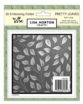 Lisa Horton 3d Embossing Folder 6x6 Pretty Leaves 792816353950