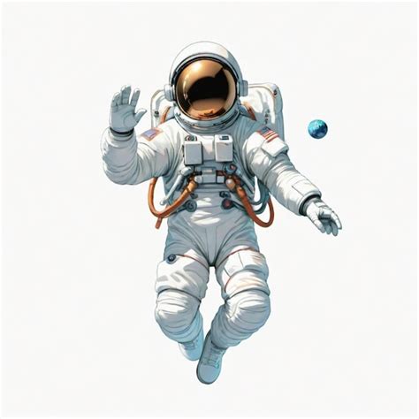 Astronaut Floating In Space Detailed Vector Set Premium Ai Generated