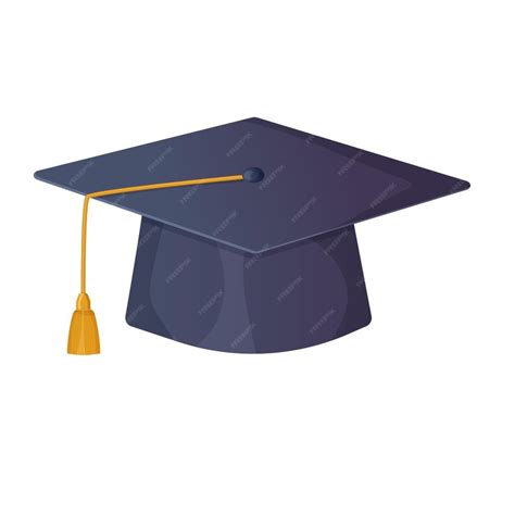 Premium Vector Square Academic Cap Clipart High School Or College