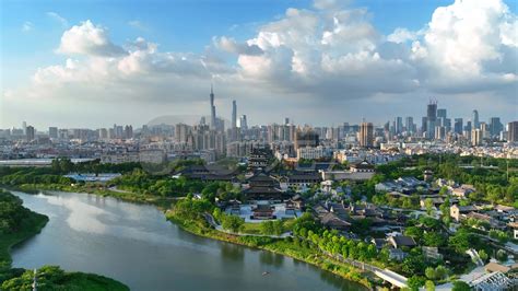 航拍广州海珠湖畔的岭南文化馆 3840x2160 高清视频素材下载 编号 9261339 实拍视频 光厂 Vj师网