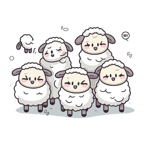 Premium Vector Sheep Cute Cartoon Vector Illustration Cute Cartoon Sheep Characters