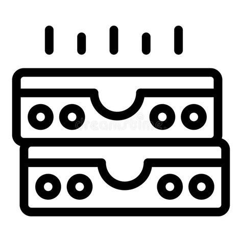 Server Room Icon Showing Hot Data Center Storage Stock Illustration