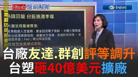 外資看面板股台廠友達群創評等調升 台塑砸40億美元全球擴廠｜主播丁士芬｜【istock盤前解析】20190612｜三立inews Youtube