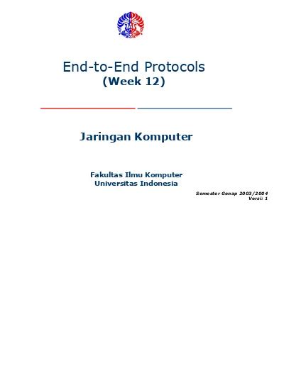 Recall The Tcpip Internet Architecture