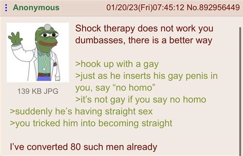 Anon Cures Gay Rgreentext Greentext Stories Know Your Meme