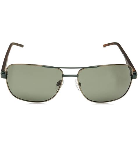 Mens Pld2042s Rectangular Sunglasses Dark Ruthenium Havanagreen
