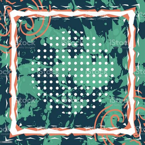 히잡과 담요에 대한 추상 스카프 패턴 디자인 히잡 스카프와 스플래시 브러쉬 잉크 인쇄 제작용 나뭇잎 가리기에 대한 스톡 벡터 아트 및 기타 이미지 Istock