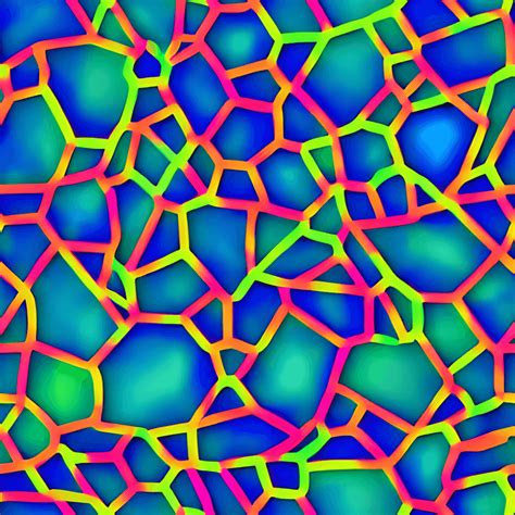 Voronoi Neon Graphic Pattern · Creative Fabrica