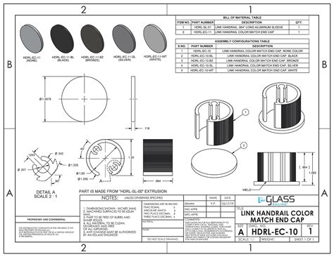 Link Handrail End Cap Glass Railing For Decks