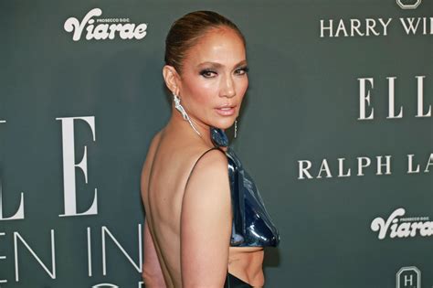 Jennifer Lopez Wears Unique Cropped Breastplate At Elle Awards Us Weekly