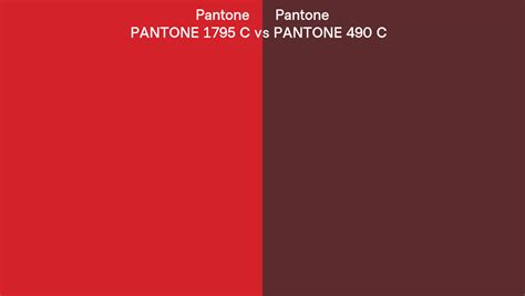Pantone 1795 C Vs Pantone 490 C Side By Side Comparison