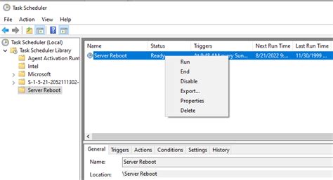 automate server restart using task scheduler