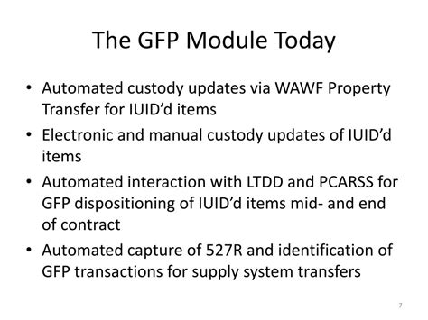 Ppt Gfp Module Functional Requirements A Subset Of The Iuid Registry