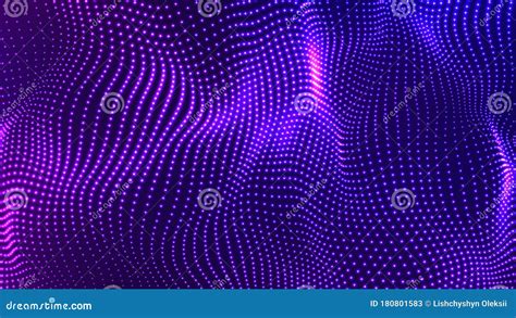 Wave Of Particles Artificial Intelligence Abstract Background With A Dynamic Wave Big Data
