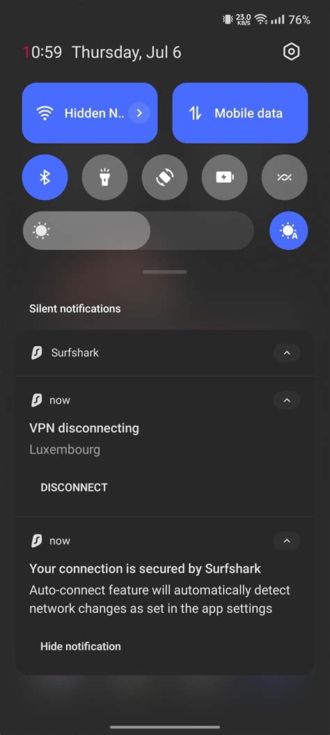 Disable Notification Your Connection Is Secured By Surfshark Rsurfshark