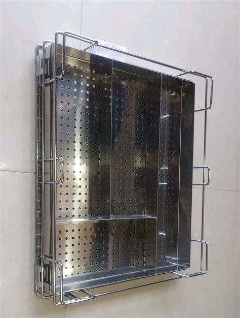 Rectangular Silver Ss Modular Kitchen Basket Size 10x24inch Wxl At