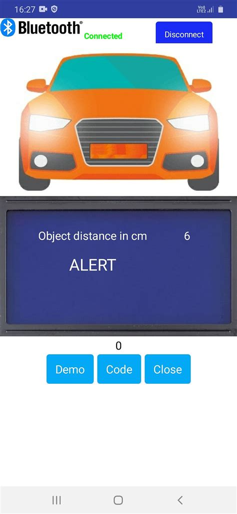 Car Reverse Parking Using Ultrasonic Sensor Bluetooth Android App