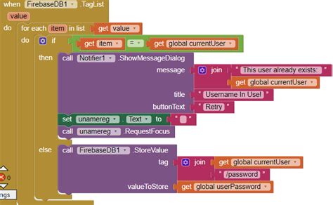 taglist error firebase bugs and other issues mit app inventor
