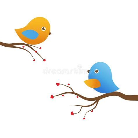 Birds In Love Stock Illustration Illustration Of Couple 15970123