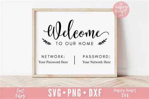 Wifi Password Svg Wifi Sign Svg Welcome To Our Home Sign Etsy