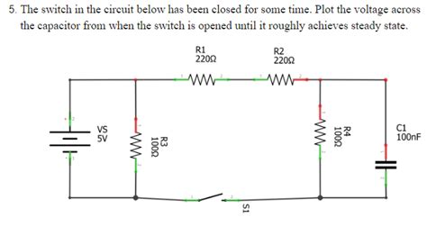 Solved 3 For The Circuit Below Plot The Voltage From When
