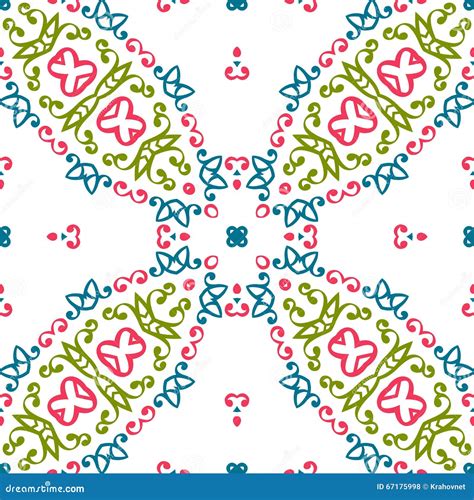 Vintage Universal Different Seamless Eastern Patterns Tiling Stock Illustration
