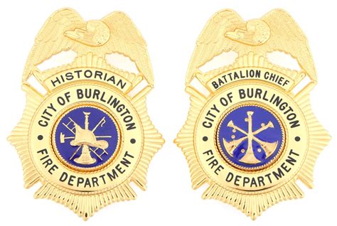 Lot Detail Burlington New Jersey Fire Department Badges Lot Of Two