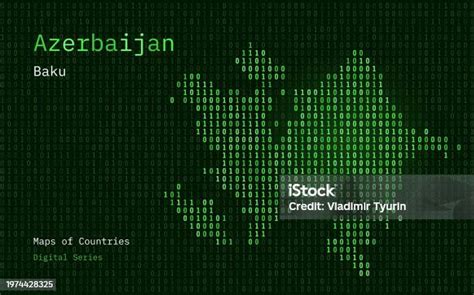 Azerbaijan Map Shown In Binary Code Pattern Tsmc Matrix Numbers Zero One向量圖形及更多1號圖片 Istock