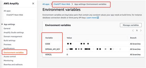 Bug Aws Amplify环境下部署成功正常工作，但是缺少访问密码选项，已经配置了环境变量“codeopenaiapikey