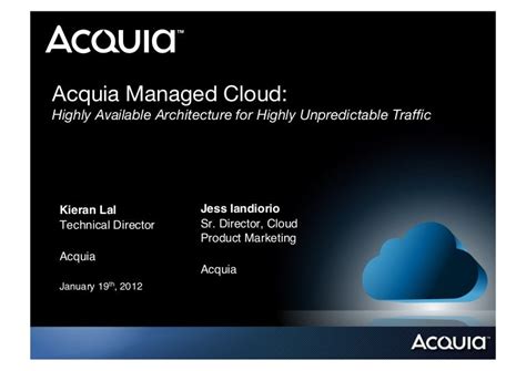 Acquia Managed Cloud Highly Available Architecture For Highly Unpred…