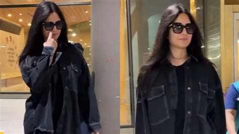 Katrina Kaif Stuns In All Black Look At Mumbai Airport As Vicky Kaushal