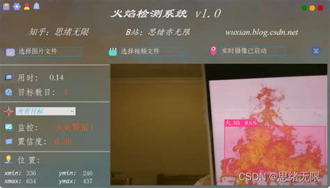 基于深度学习的火焰检测系统（yolov5清新界面版，python代码） 思绪无限 博客园
