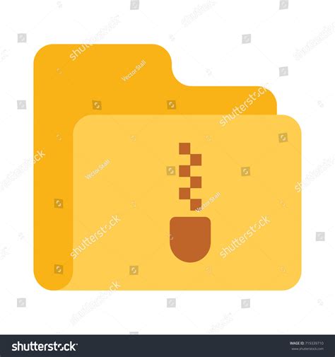 Zip Folder Icon Stock Vector Royalty Free Shutterstock