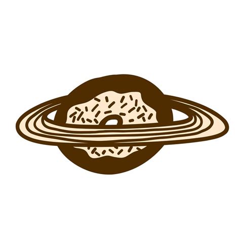 Planète Beignet De Dessin Animé Illustration Vectorielle Dans Un Style