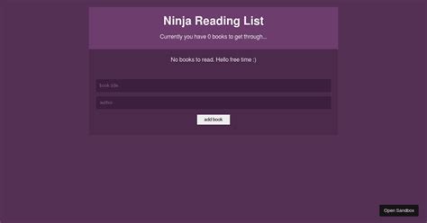 Booklist Codesandbox