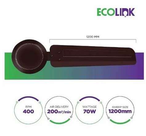 Brown Ecolink Vayu High Speed Ceiling Fan 400 Rpm 1200 Mm At Best