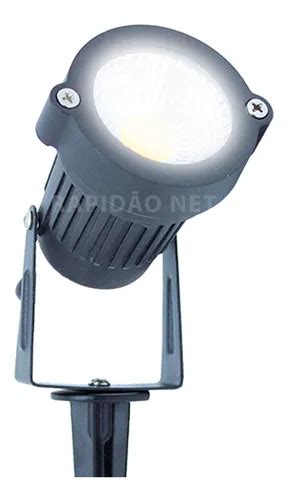 Lámpara LED Garden Spit de W luz fría carcasa bivolta color negro luz blanca fría V