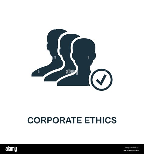 Corporate Ethics Icon Monochrome Style Design From Business Ethics