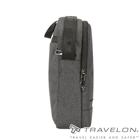 Travelon 【美國防盜包】urban防盜城市斜背包 Tl 43496 灰單肩包旅遊休閒防盜 Pchome 24h購物