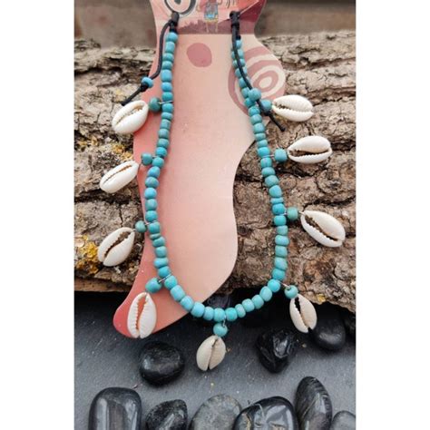 Cowrie Shell Anklet Etsy Uk