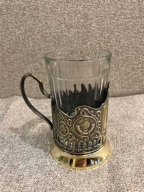 Ussr Cup Vintage Ussr Glass Ussr Soviet Metal Cup Tea Etsy